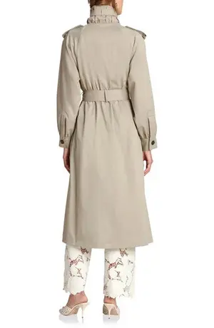 Avec Les Filles Funnel Neck Trench Coat