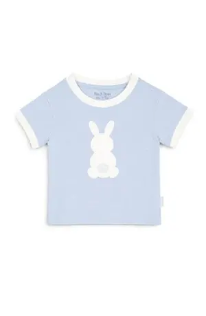 BITS & BOWS Cottontail Bunny T-shirt - Blue