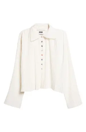 EENK Pleated Button-up Shirt - Ivory