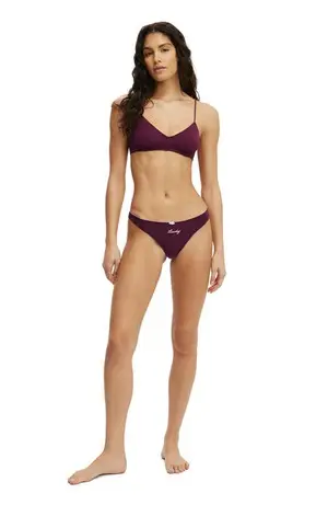 Cotton:on Demi Jersey Bralette - Blackcurrant