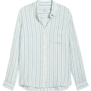 Rails Charli Stripe Linen Blend Shirt - Windward Stripe