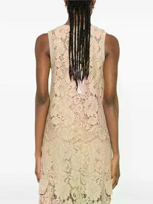 TWINSET Lace-detail Sleeveless Top - Neutrals
