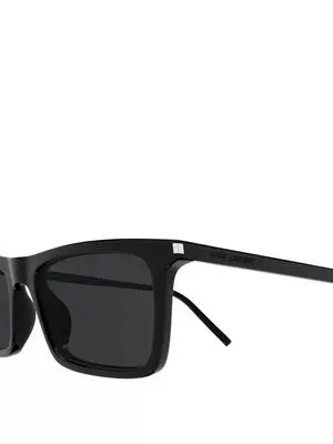 Saint Laurent Betty Thin Rectangle Sunglasses - Black