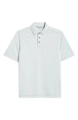 Johnston & Murphy Vintage Slub Polo - Light Grey