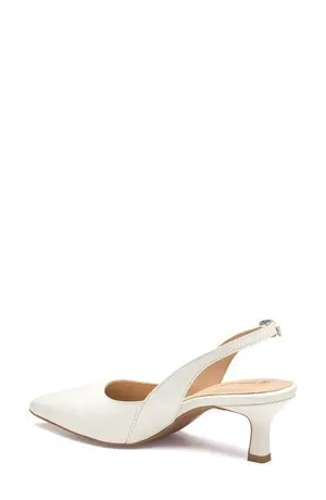 Johnston & Murphy Lindsey Slingback Pointed Toe Kitten Heel Pump