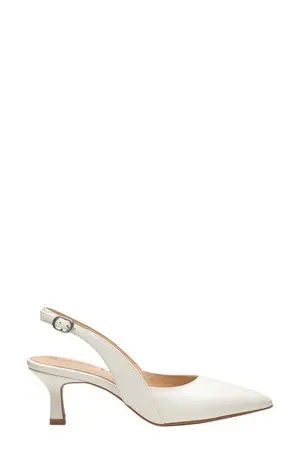 Johnston & Murphy Lindsey Slingback Pointed Toe Kitten Heel Pump
