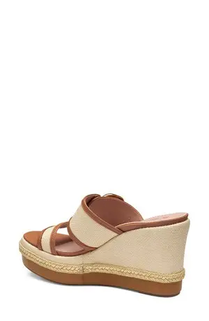 Johnston & Murphy Buckle Platform Wedge Slides
