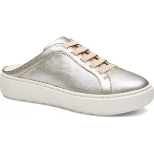 Johnston & Murphy Cammie Platform Sneaker Mule - Gold Metallic Sheepskin