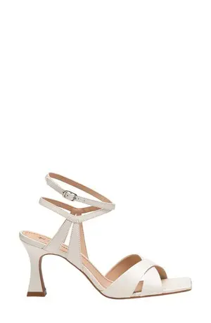 Johnston & Murphy Christine Ankle Strap Sandal - White Glove Leather