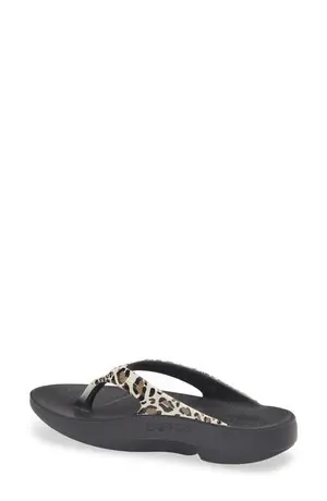 OOFOS Oolala Flip Flop - Leopard