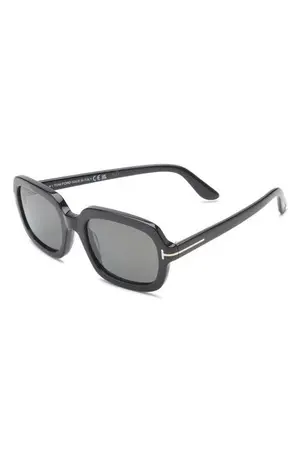 TOM FORD Lana 53mm Polarized Rectangular Sunglasses