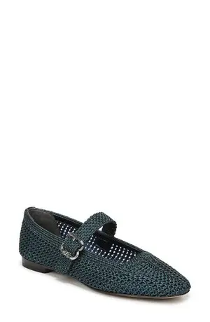 Sam Edelman Michaela Knit Mary Jane Flat - Metallic Navy