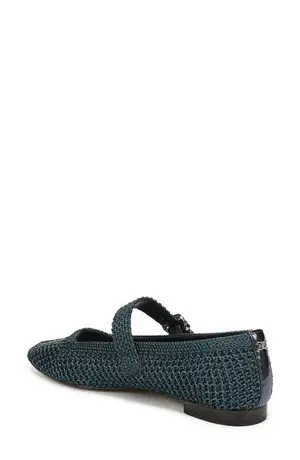 Sam Edelman Michaela Knit Mary Jane Flat - Metallic Navy