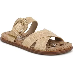 Sam Edelman Lucy Buckle Strap Sandal - Bleached Beechwood