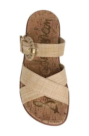Sam Edelman Lucy Buckle Strap Sandal - Bleached Beechwood