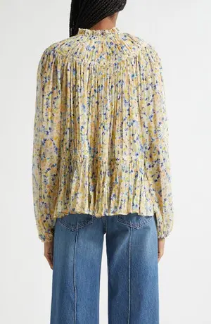 Ulla Johnson Leandra Floral Long Sleeve Top