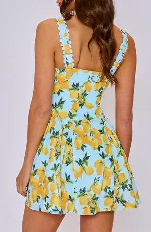 VICI Camille Lemon Print Minidress