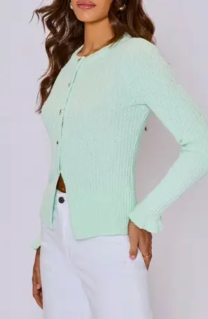 VICI Willow Novelty Button Rib Cardigan