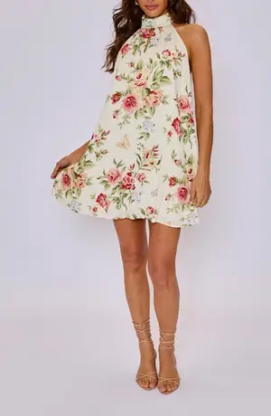 VICI Floral Print Sleeveless Mini Dress