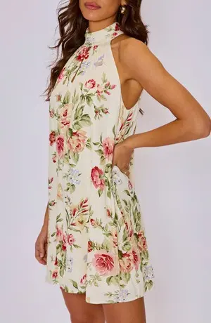 VICI Floral Print Sleeveless Mini Dress