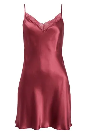 ETAM Lace Trim Washable Silk Camisole - Blush
