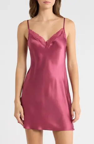 ETAM Lace Trim Washable Silk Camisole Blush