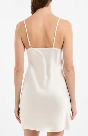 ETAM Lace Trim Washable Silk Camisole - Perle