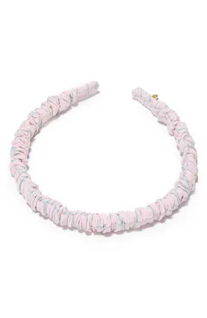 Lele Sadoughi Jessie Ruched Headband - Blush Mist