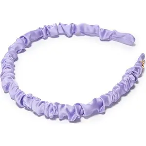 Lele Sadoughi Jessie Ruched Satin Headband - Iris
