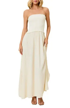 Solid & Striped Strapless Maxi Dress - Brule