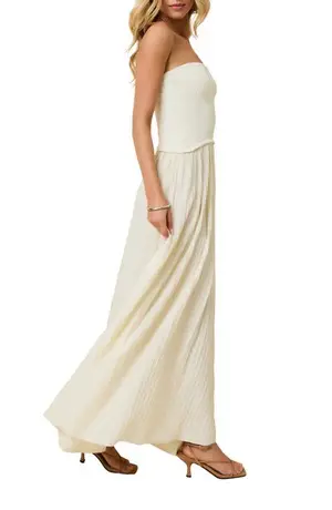 Solid & Striped Strapless Maxi Dress