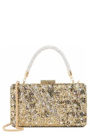 Dune London Rhinestone Embellished Clutch With Chain Strap - Black