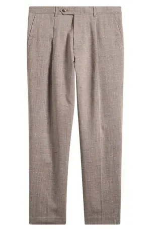 Paul Smith Pleated Wool Blend Dress Pants - Beige