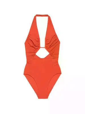 Rick Owens Cut-out Halterneck Swimsuit - Orange