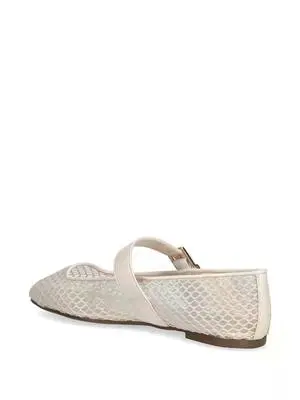 Liu Jo Mesh Ballet Flats With Buckle Fastening - Neutrals