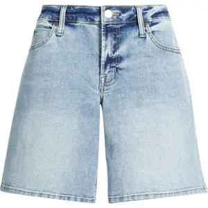 CITY BLUES Dover Relaxed Mid Thigh Denim Shorts - Vintage Tagged Whisker