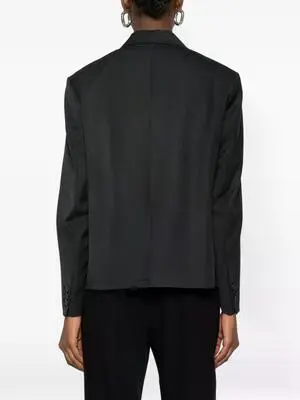 LOW CLASSIC Notched-lapel Single-breasted Blazer - Grey
