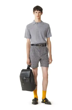 LANVIN Printed Cotton Shorts