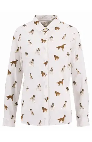 Barbour Safari Dog Print Button-up Shirt