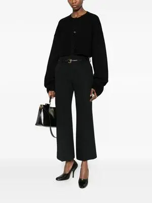 TOTEME Cropped Oversized Cardigan - Black