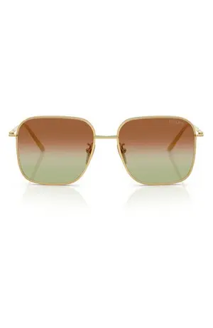 Prada 54mm Square Sunglasses Gold/green/brown