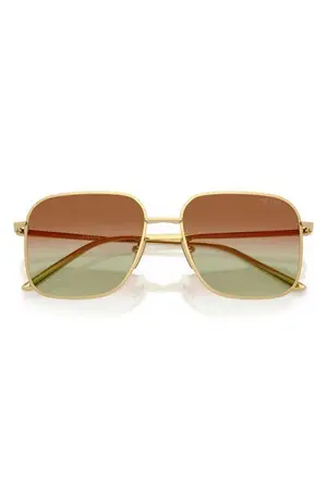 Prada 54mm Square Sunglasses - Gold/green/brown