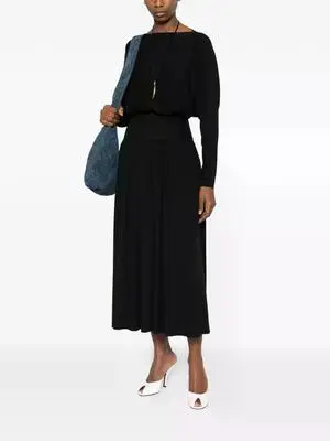 TOTEME Boat-neck Midi Dress - Black