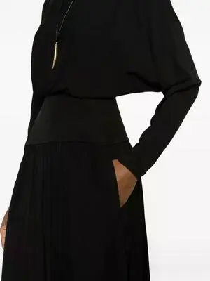 TOTEME Boat-neck Midi Dress - Black