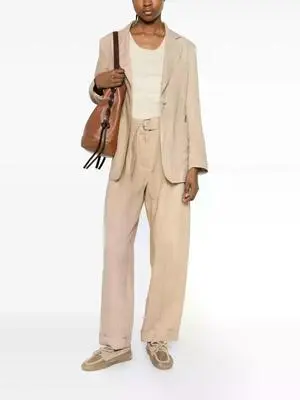 PANICALE Belted Pleated Trousers