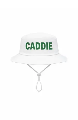 BITS & BOWS Caddie Bucket Hat - White/green