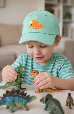 BITS & BOWS Triceratops Baseball Hat