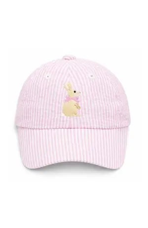 BITS & BOWS Bunny Bow Baseball Hat - Pink