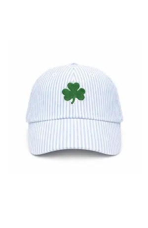 BITS & BOWS Shamrock Baseball Hat - Blue