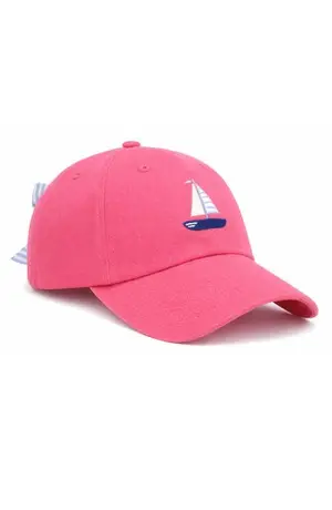 BITS & BOWS Sailboat Bow Baseball Hat - Red